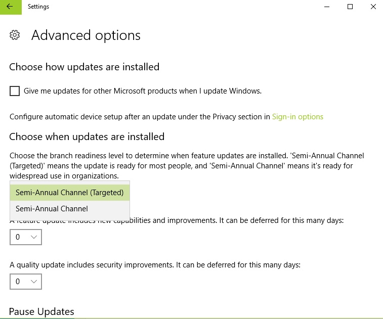 Windows Servicing Model: How To Change Windows 10 Updates Branch ...
